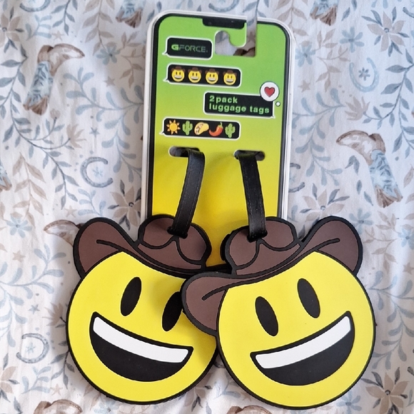 GFORCE | Other | Gfore Yellow Smiley Luggage Tags 2 Pack | Poshmark